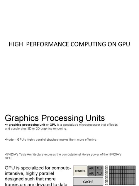 high performance computing on gpu pdf parallel computing graphics processing unit