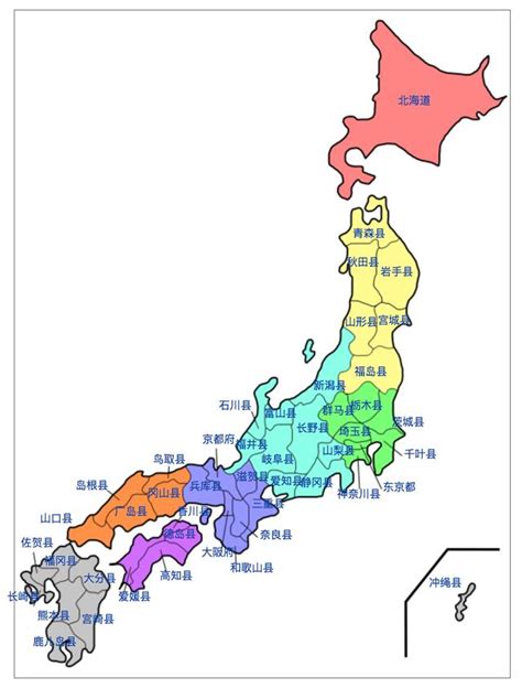 日本全國縣域旗幟地圖 每日頭條