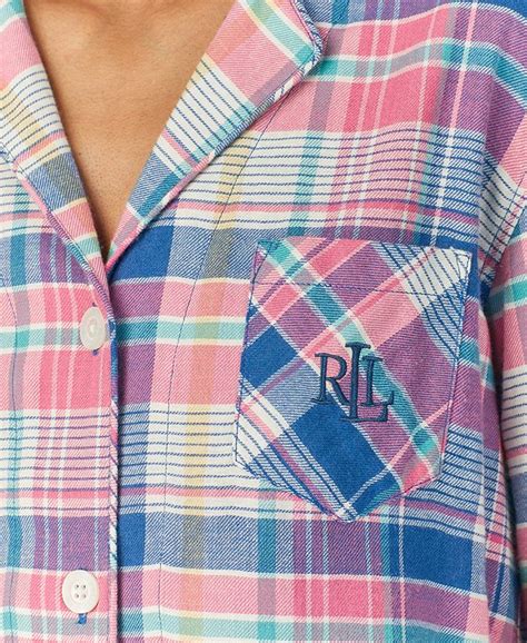 Lauren Ralph Lauren Womens 2 Pc Notched Collar Pajamas Set Macys