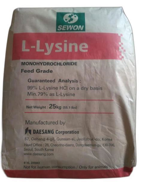 L Lysine Hydrochloride Feed Grade At Rs 220kg L Lysine Hydrochloride
