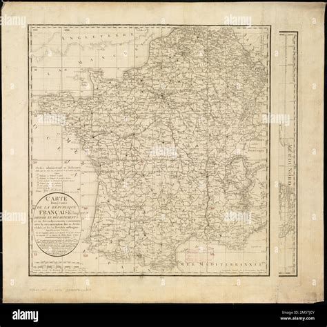 Carte Itinéraire De La Républic Française Divisée En Departments Et En