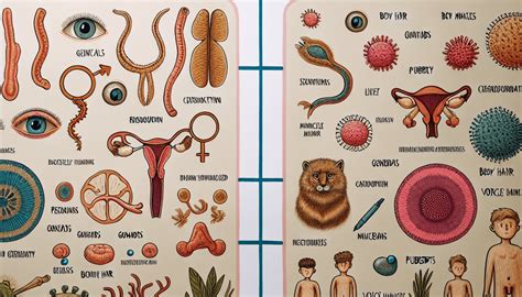 Diferencias Entre Caracteres Sexuales Primarios Y Secundarios