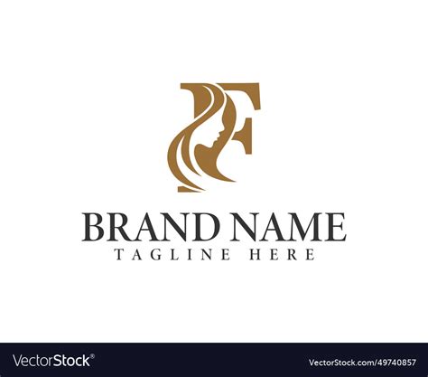 Letter F Fs Unique And Luxury Feminine Logo Vector Image