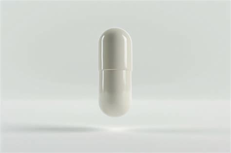 Premium Photo A White Pill Shaped Object Floating In The Air