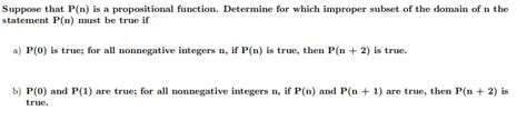 Solved Suppose That Pn Is A Propositional Function