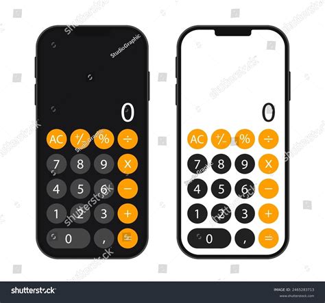 Calculator Mobile Phone App Calculate Interface Stock Vector Royalty