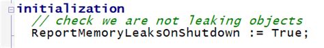 Directions For Arc Memory Management In Delphi