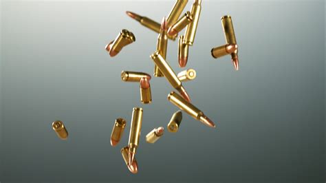 Bullets Falling And Bouncing In Ultra Slow Motion 1500 Fps On A