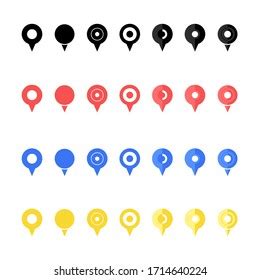 Pins Maps Location Symbol Internet Navigation Stock Vector Royalty Free 1714640224 Shutterstock