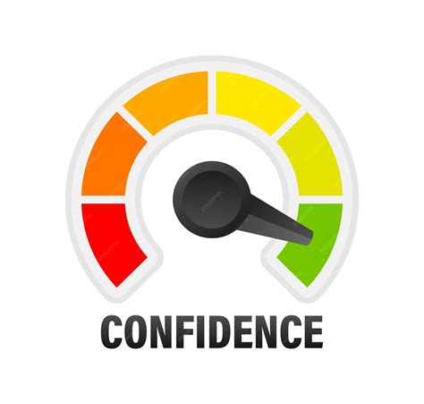 Premium Vector Confidence Level Meter Measuring Scale Confidence