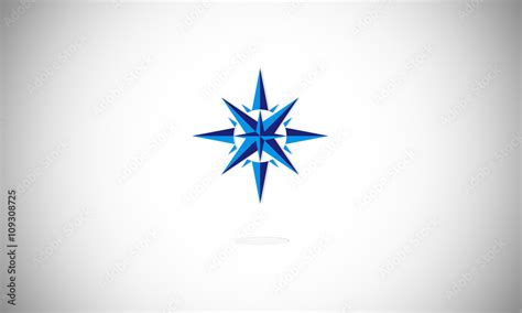 Logo Compas Windrose Navigation Icons Compass Symbols Coordinate System Sign Stock Vector