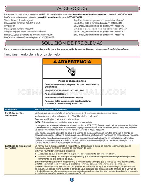 Kitchenaid Kuix535hpa Ice Machine User Guide Ice Maker Manuals