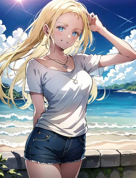 夏日时光渲染的小舟潮与小舟澪插画师canpon1992x的小舟潮插画图片 Bobopic