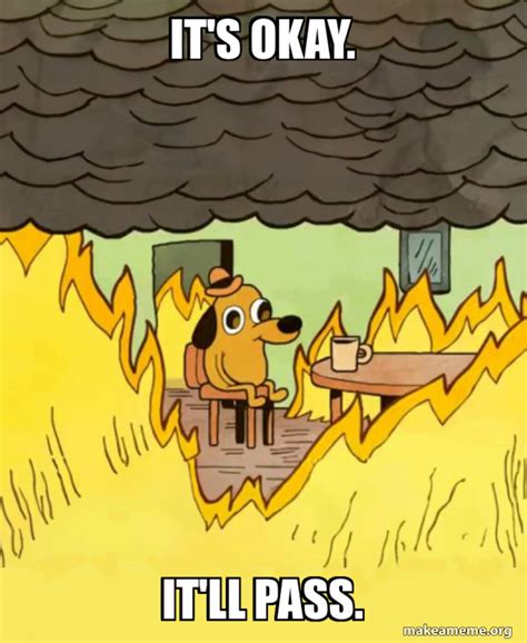 Its Okay Itll Pass This Is Fine Meme Generator