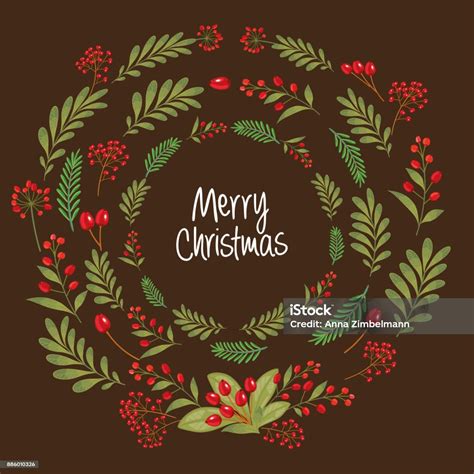 크리스마스 포 인 세 티아 미 슬 토 전나무 가지 콘 홀리와 다른 식물의 디자인 구성 표지 초대장 배너 인사말 카드입니다 벡터 일러스트입니다 0명에 대한 스톡 벡터 아트 및