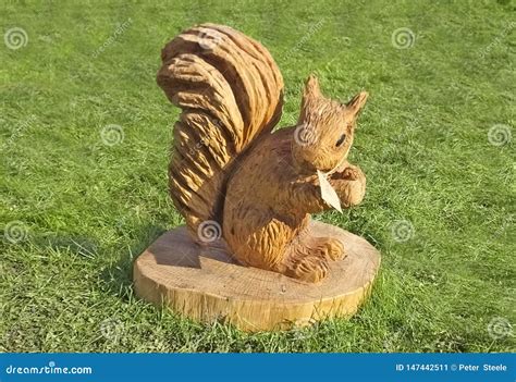 Squirrel Wood Carving At A Show Stock Image Image Of Mouldings Iconography 147442511