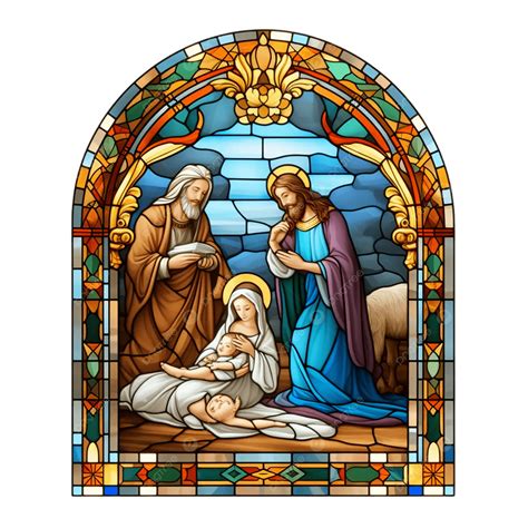 Christmas Day Stained Glass Nativity Christmas Day Stained Glass