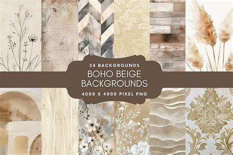 Beautiful Boho Beige Backgrounds Digital Background Textures And Images