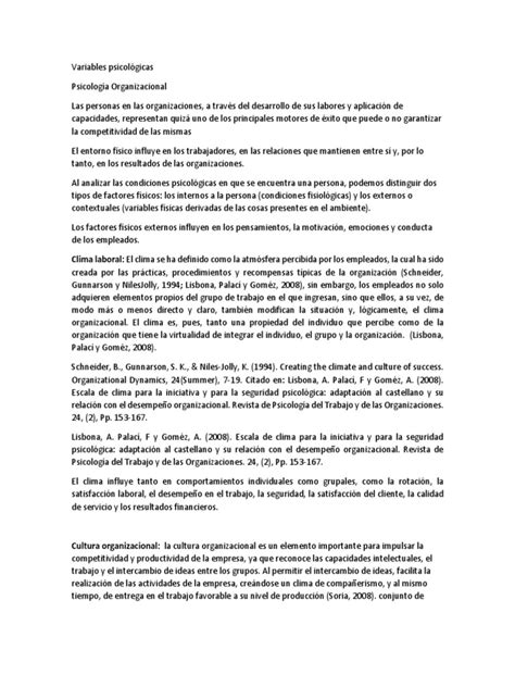 Variables Psicológicas Pdf Liderazgo Cuestionario