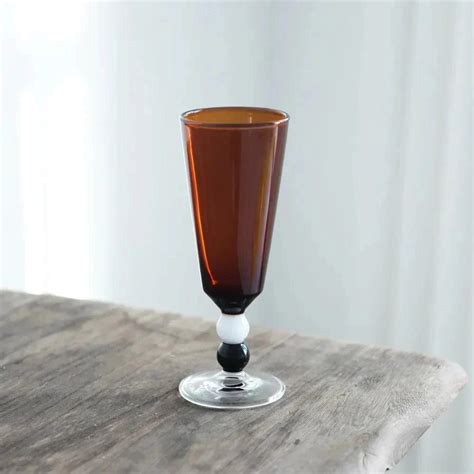 Solid Colour Beaded Stem Glass Homeko Uk