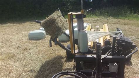 Small Square Bales Haylage Wrapping Youtube