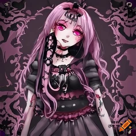 Anime Goth Girl On Halloween On Craiyon