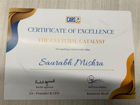 Saurabh Mishra On Linkedin Thankyou Cars24 For The Appreciation 🙂