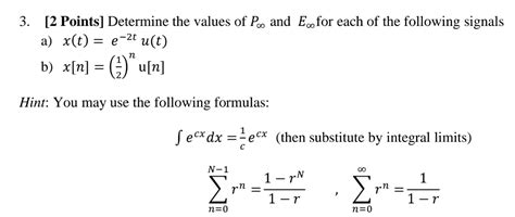 Solved 3 2 Points Determine The Values Of Poo And E For