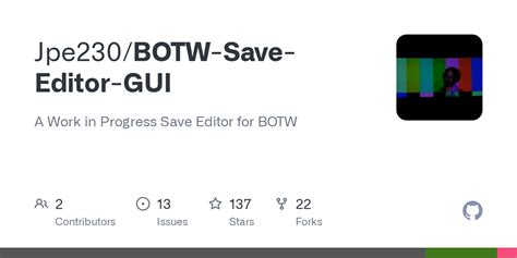 Github Jpe Botw Save Editor Gui A Work In Progress Save Editor For Botw