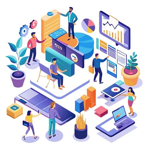 Diverse Team Working Together On A Data Analysis Project Surrounded By Charts Graphs And Devices