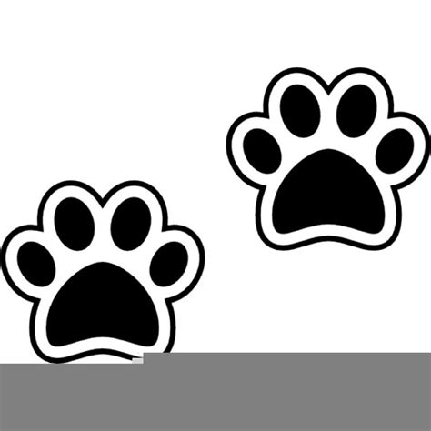 Dog Paw Print Outline Clip Art