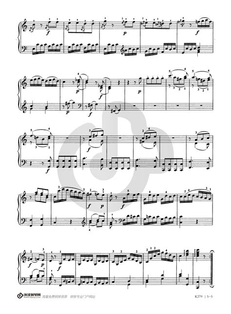 C大调奏鸣曲第三乐章（广东省音协新编钢琴考级7级）钢琴谱 环球钢琴网