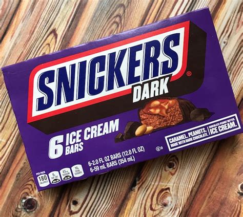 Snickers Dark Chocolate Ice Cream Bars Review Icecream Bar Dark