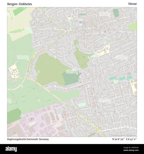 Bergen Enkheim Regierungsbezirk Darmstadt Deutschland Hessen N 50 8 59 E 8 45 0 Map