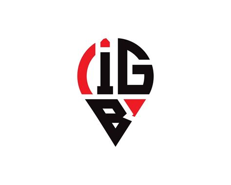 Premium Vector Igb Letter Location Shape Logo Design