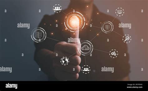 Businessmen Fingerprint Scanning And Biometric Authentication