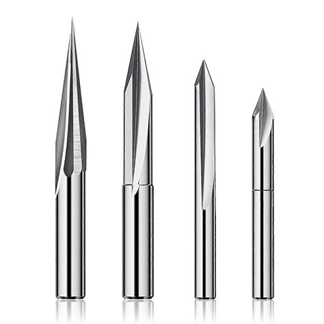 cnc router bits set 1 4 shank engraving wood carving router bit 6mm