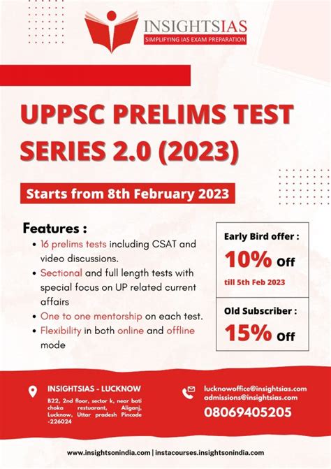 Admissions Open Insightsias Uppsc Prelims Test Series Insights Ias Simplifying
