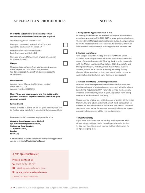 Fillable Online 02a5nguinness Eis Applicationguinness Eis Application Form And