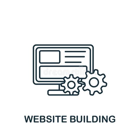 website building icon monochrome simple web design icon for templates