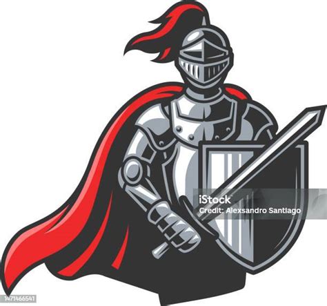 갑옷의 기사 Eps 검에 대한 스톡 벡터 아트 및 기타 이미지 검 기사 사람의 역할 방패 Istock