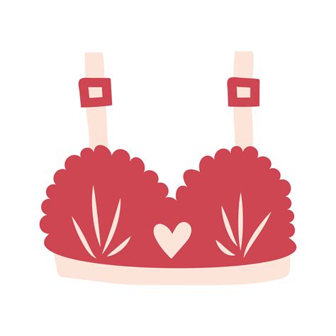 Women S Lace Bra Drawn By Hand Valentines Day Card Vector Illustration Vector Art At