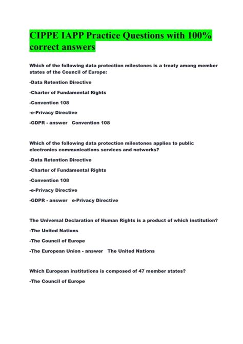 Cippe Iapp Practice Questions With 100 Correct Answers Cippus