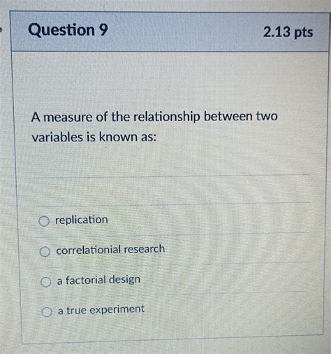 A Measure Of The Relationship Between Two Variables