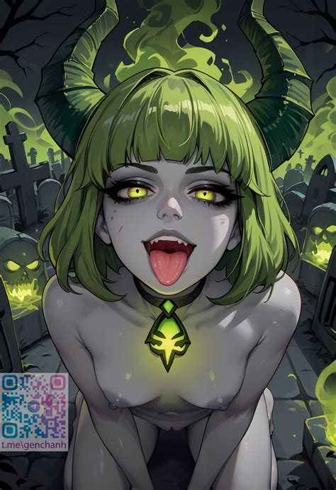 Rule 34 Ai Generated Chocker Dota 2 Female Graveyard Green Eyes Green