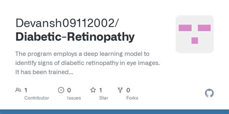 GitHub Devansh Diabetic Retinopathy The Program Employs A Deep Learning Model To