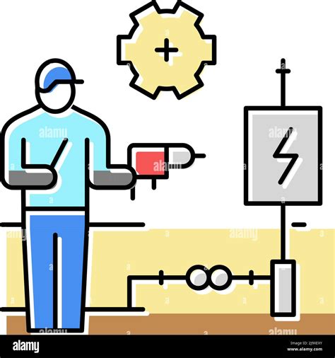 Electrical Rewiring Color Icon Vector Illustration Stock Vector Image And Art Alamy