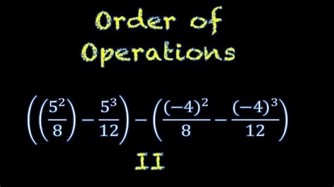 Operations On Fractions Bedmas Examples Youtube