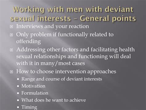 Ppt Working With Men With Deviant Sexual Interests Powerpoint