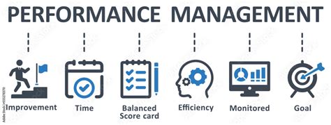 Performance Management Icon Vector Illustration Performance Management Improvement